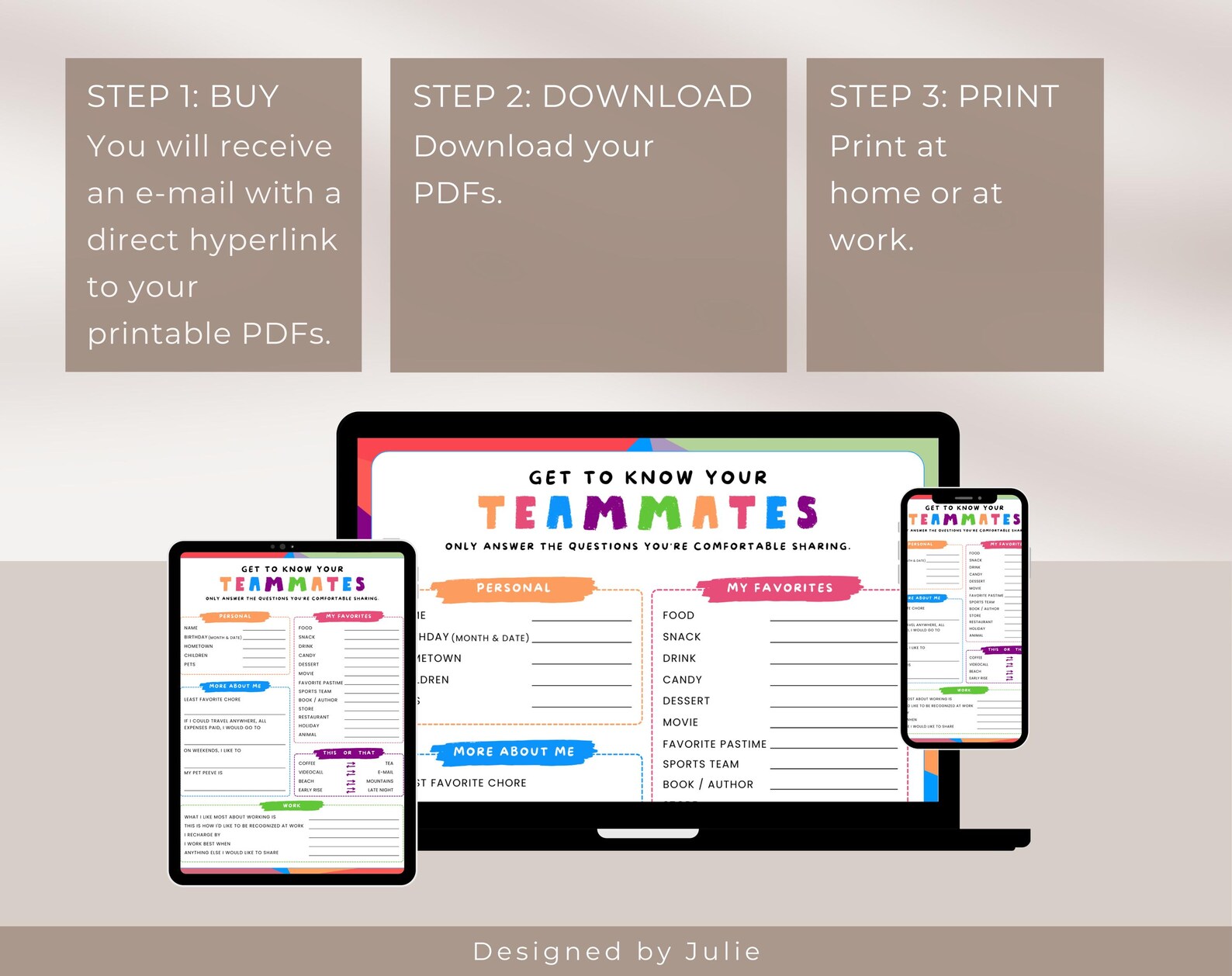 Getting to Know My Team Form Printable, Get to Know Me Questionnaire ...