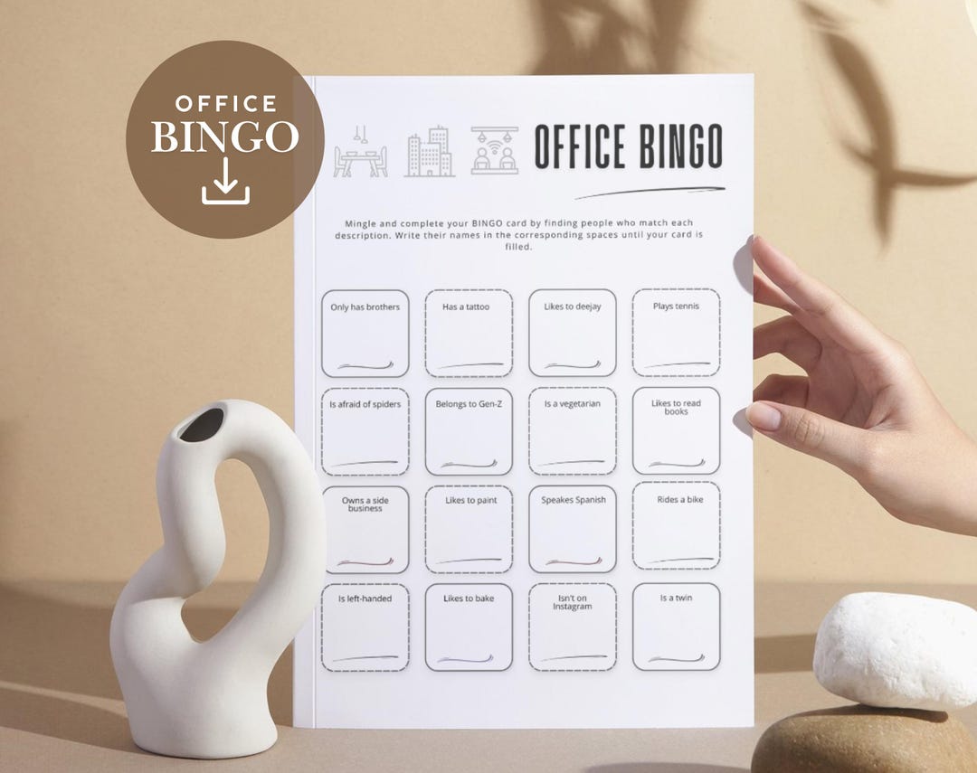Office Bingo, Printable Bingo Work, Coworker Bingo Game, Team Building ...