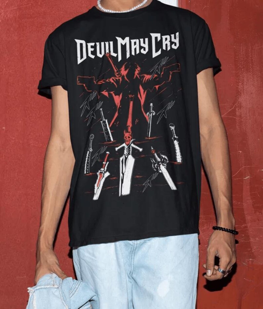 Dante Shooting DMC Premium Unisex T-shirt, May Cry DMC3 Premium Unisex ...