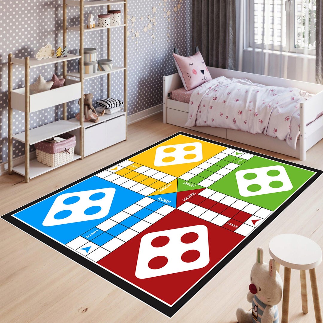 Ludo Rug, Ludo Board Game Rug, Ludo Boardgame Rug, Personalized Family ...
