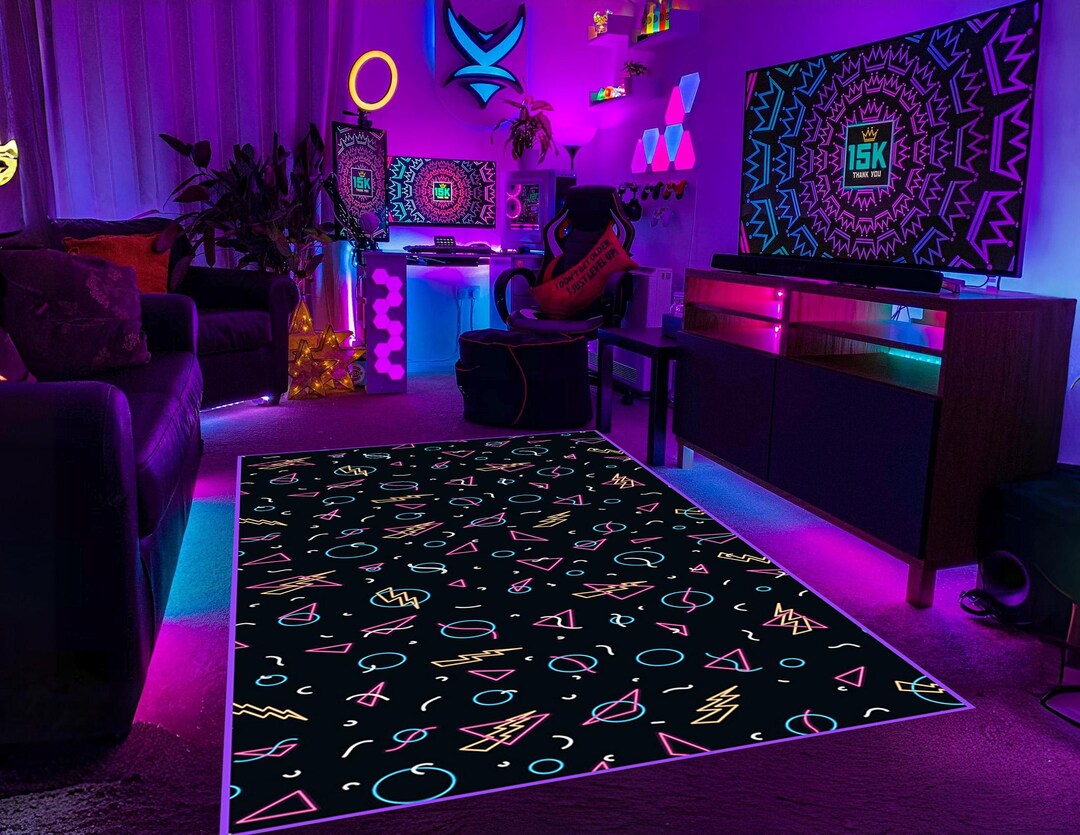 Pinball Rug, Asteroids Arcade Rug, Arcade Rug, Rug for Space Invaders ...