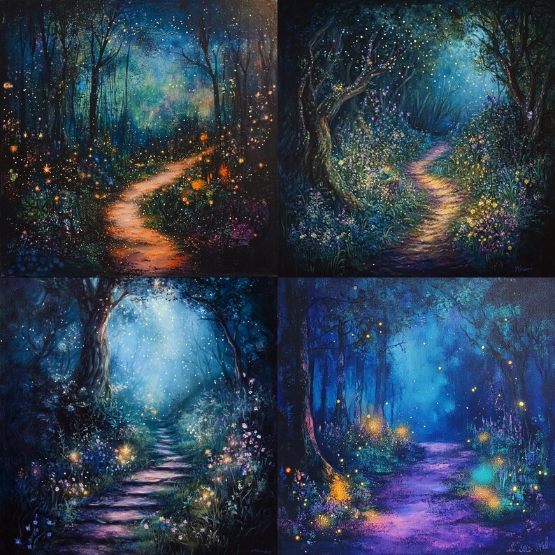 24 Enchanted Forest Path Clipart, Mystical Garden Illustration, Digital ...