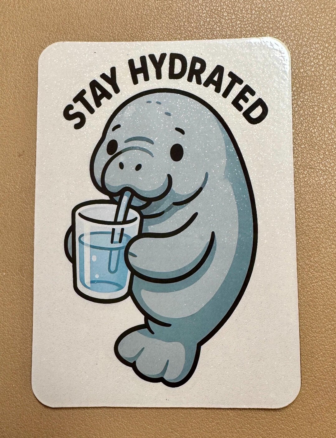 Cute Manatee “stay Hydrated” Magnet – Ocean Animal Reminder to Drink ...