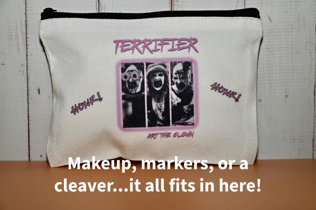 Terrifier Art the Clown Cosmetic Bag: Horror Makeup Pouch - Etsy