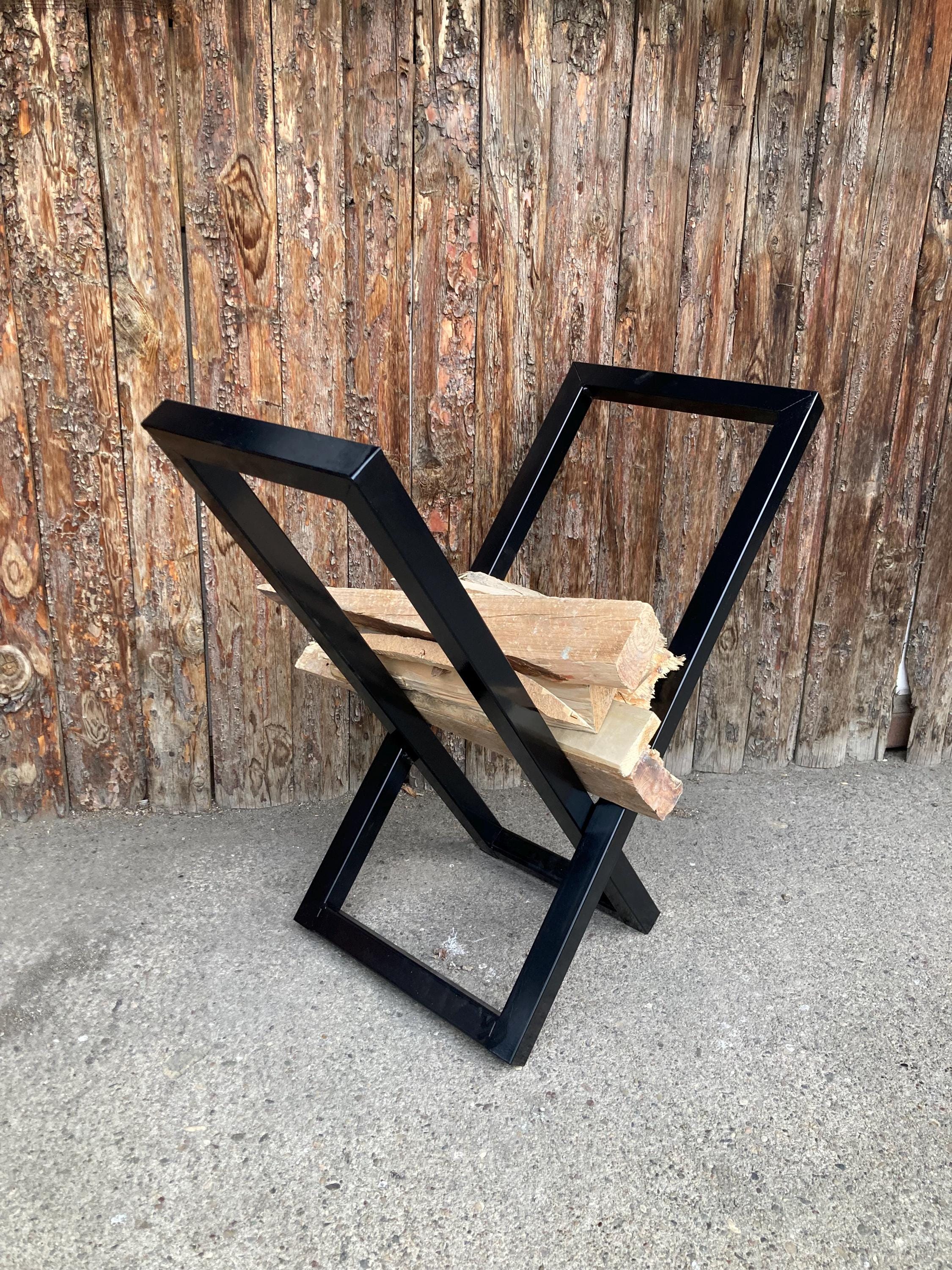 Firewood Rack, Modern Firewood Storage, Vertical Firewood Storage Rack ...