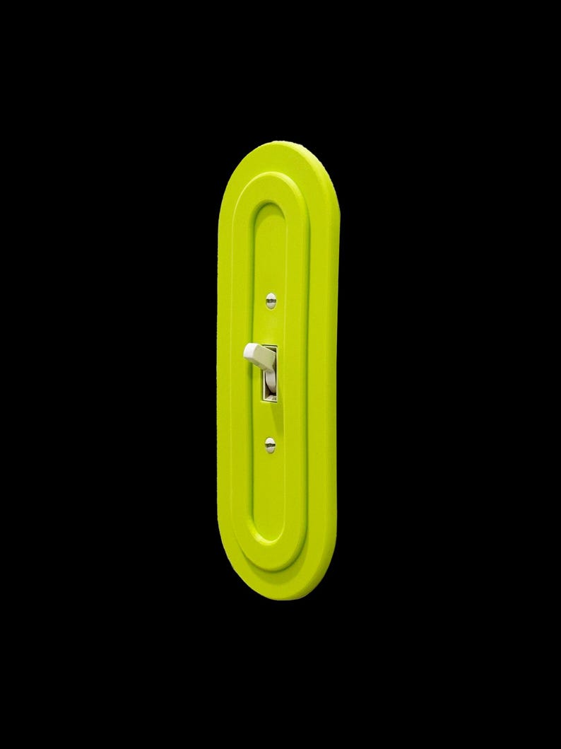 The Pill Light Switch Cover Modern 3D Switch Plate Minimalist Bauhaus ...
