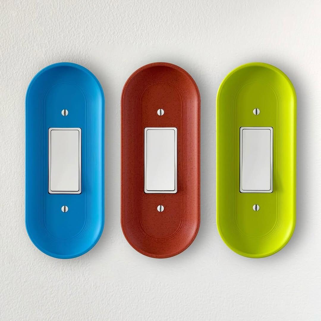 Capsule Modern Light Switch Cover Vibrant Red, Green & Blue ...