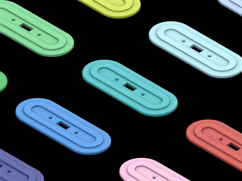 Pill Light Switch Cover | Modern 3D Switch Plate | Minimalist Bauhaus ...