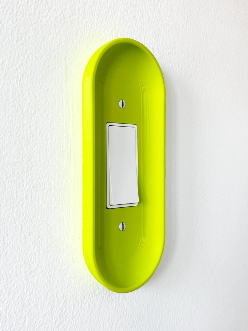 Capsule Modern Light Switch Cover – Vibrant Red, Green & Blue ...