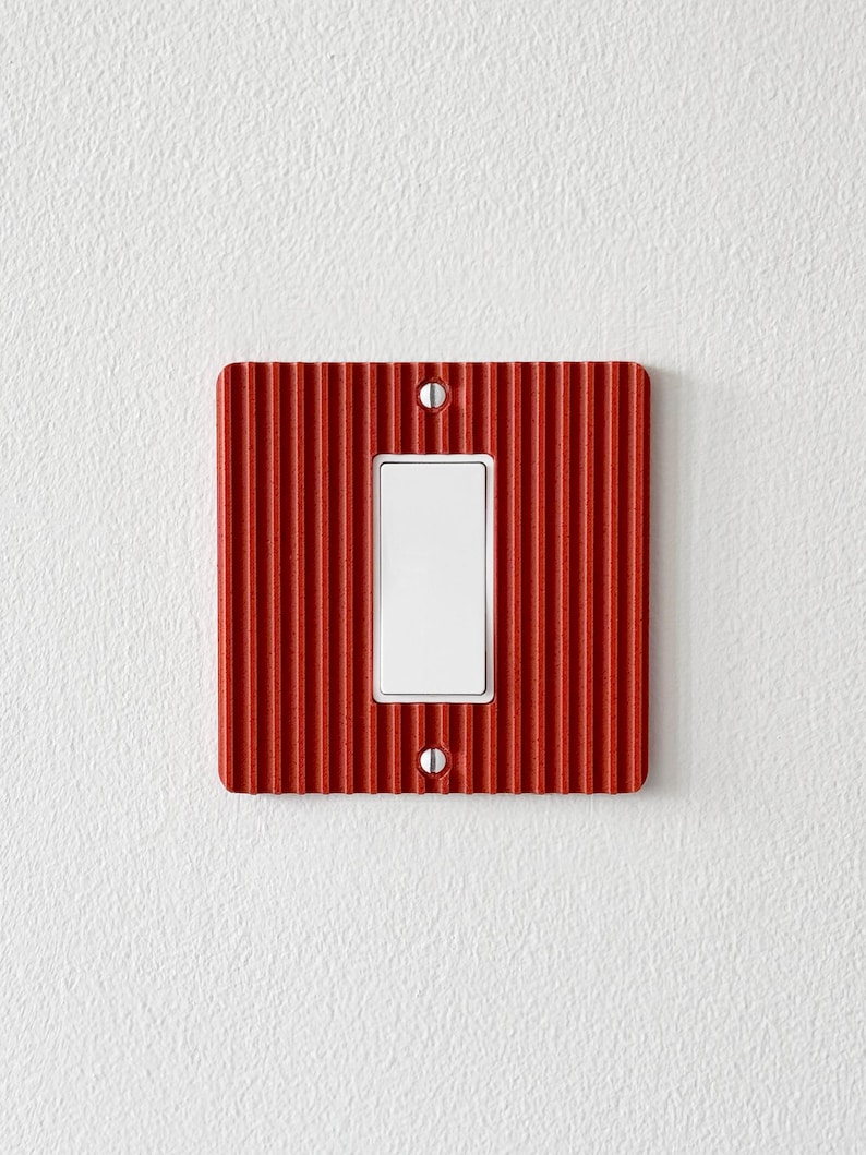 Fluted Light Switch Cover: Modern Bauhaus Home Decor - Etsy