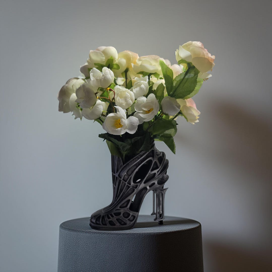 3D Printed High Heel Shoe Vase: Futuristic Home Decor - Etsy