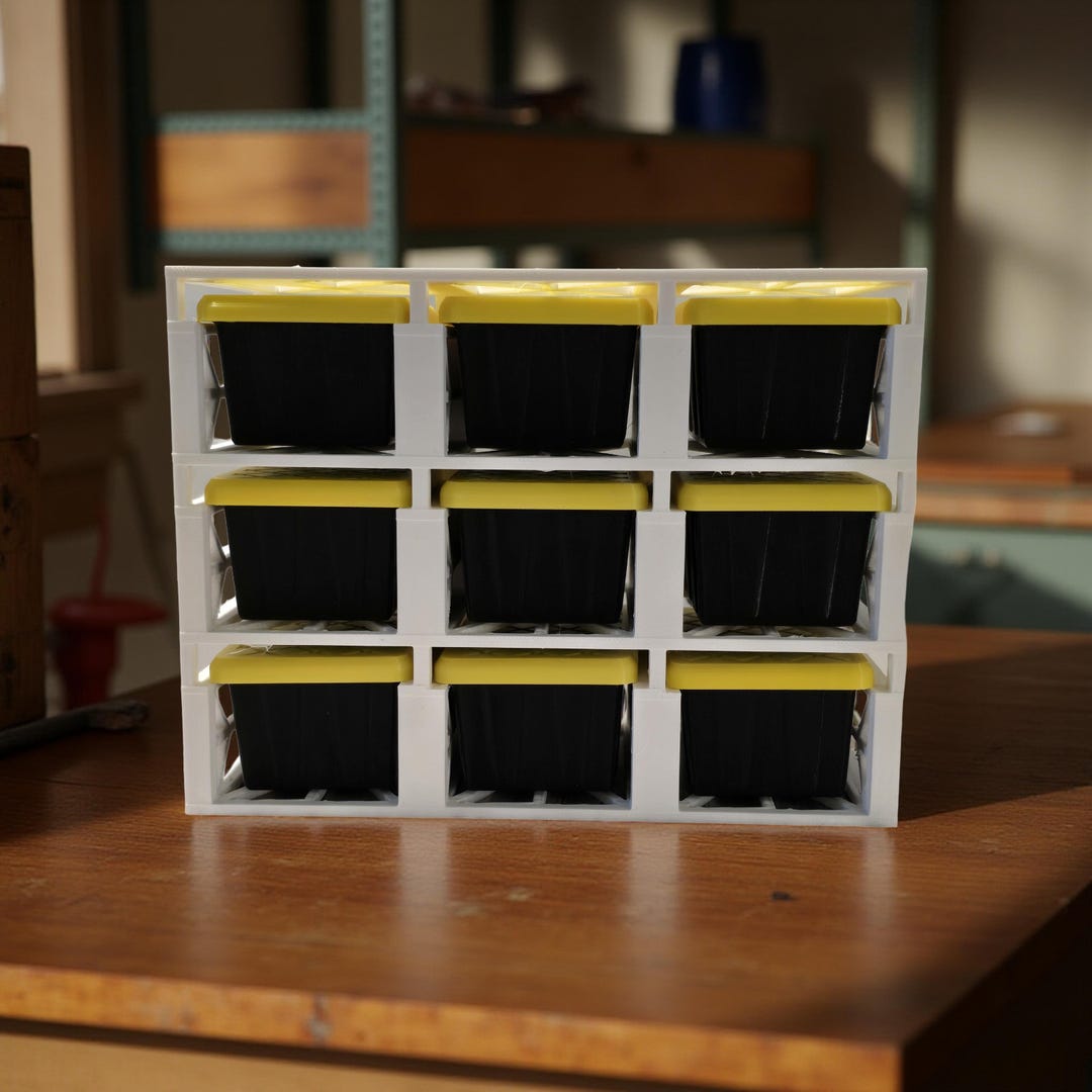 Mini Desktop "hdx" Storage Totes With Rack - Etsy