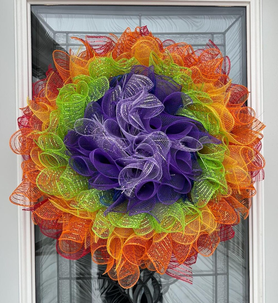 Rainbow Wreath - Etsy