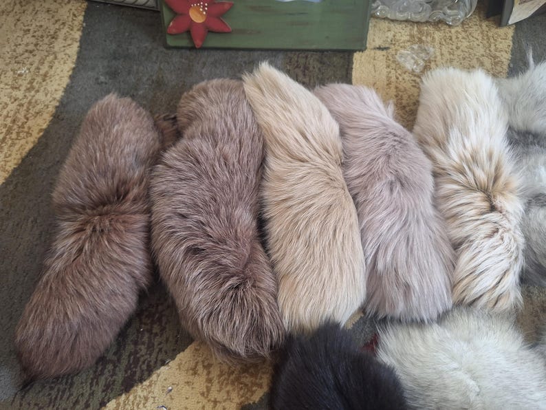 Dyed Blue Fox Tails- Assortment of Colors - Etsy