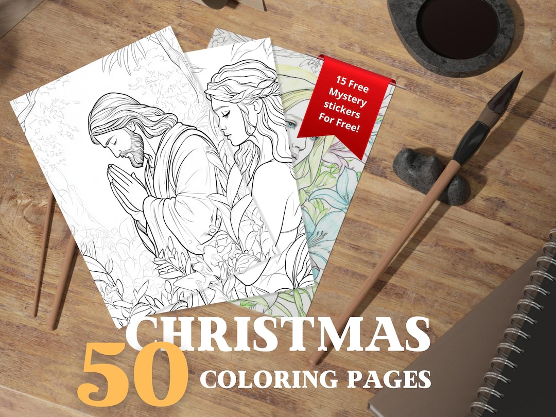 50 Christianity-themed Digital Coloring Pages – Faith-based Bible ...