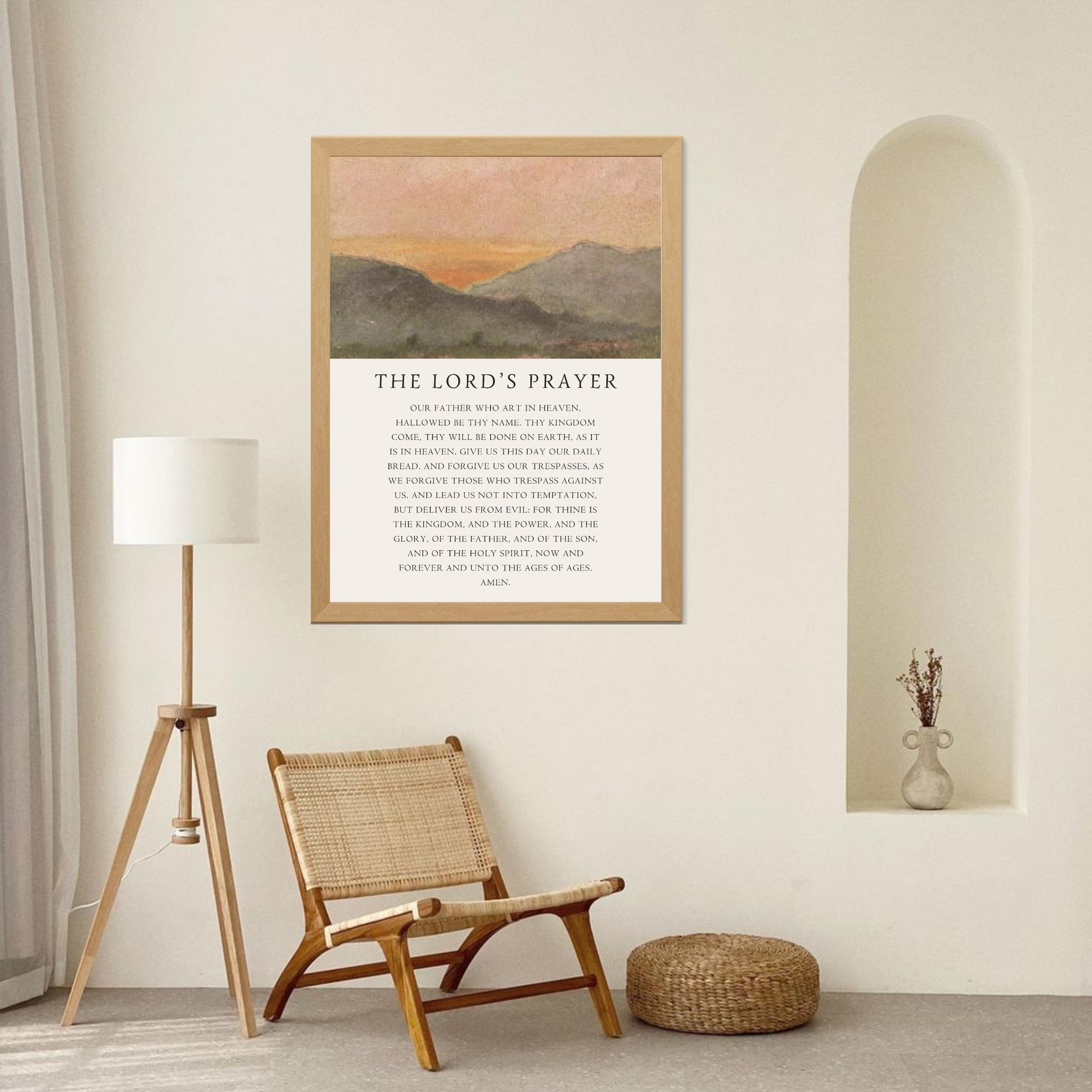 The Lord's Prayer Printable Wall Art, Christian Wall Art, Prayer ...