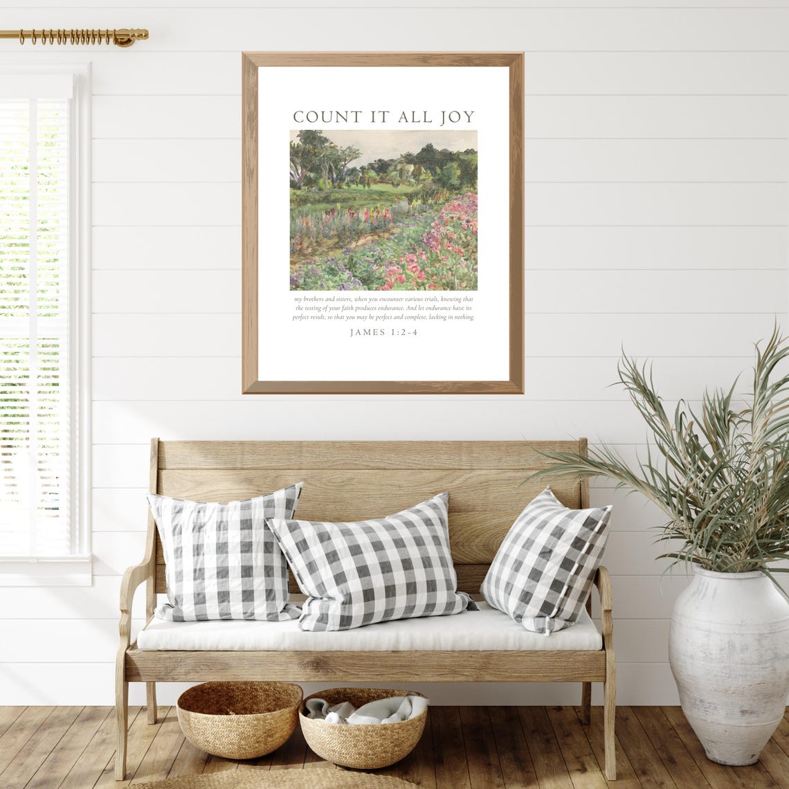 James 1:2-4 Printable Count It All Joy Art, Bible Verse Print Christian ...