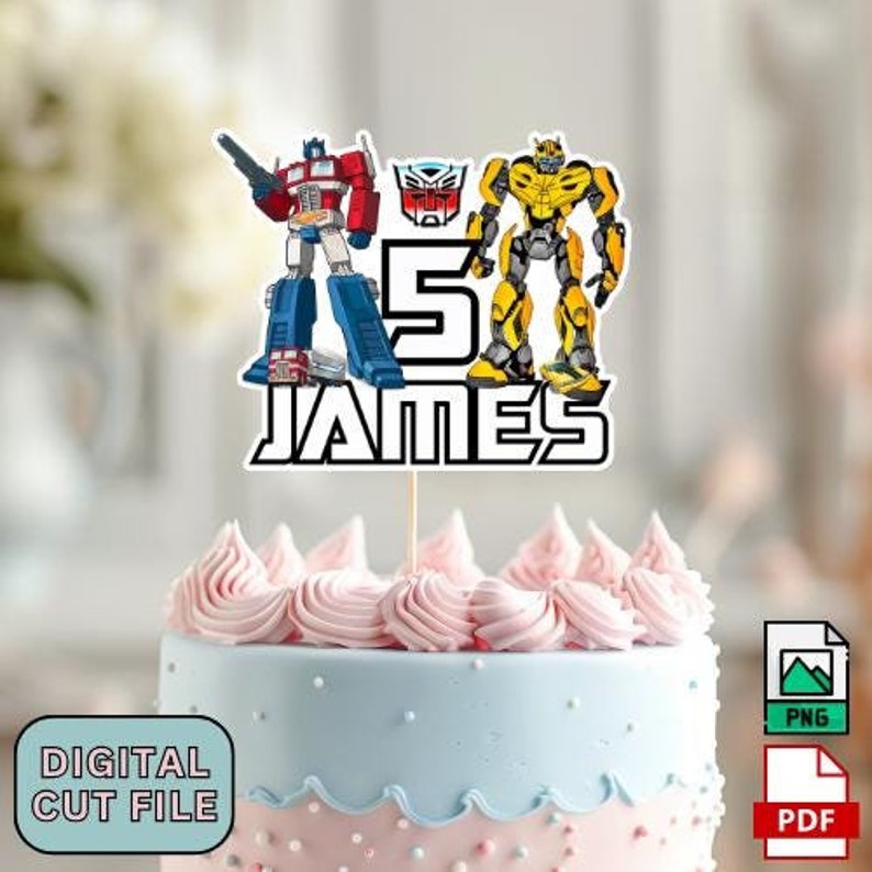 Transformers Printable Cake Topper, Bumblebee Digital Cake Topper ...
