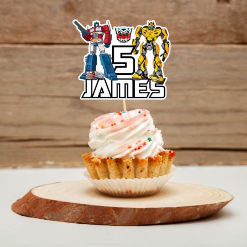 Transformers Printable Cake Topper, Bumblebee Digital Cake Topper ...