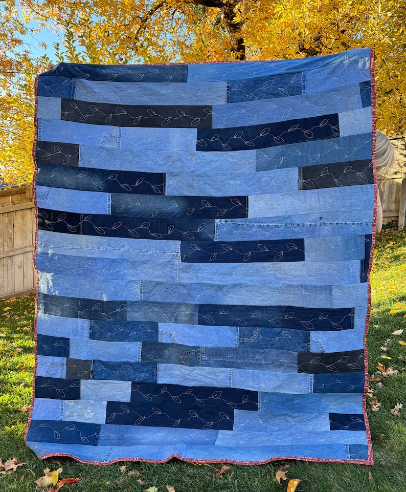 Reclaimed Denim Picnic Quilt Pattern Digital Download Etsy