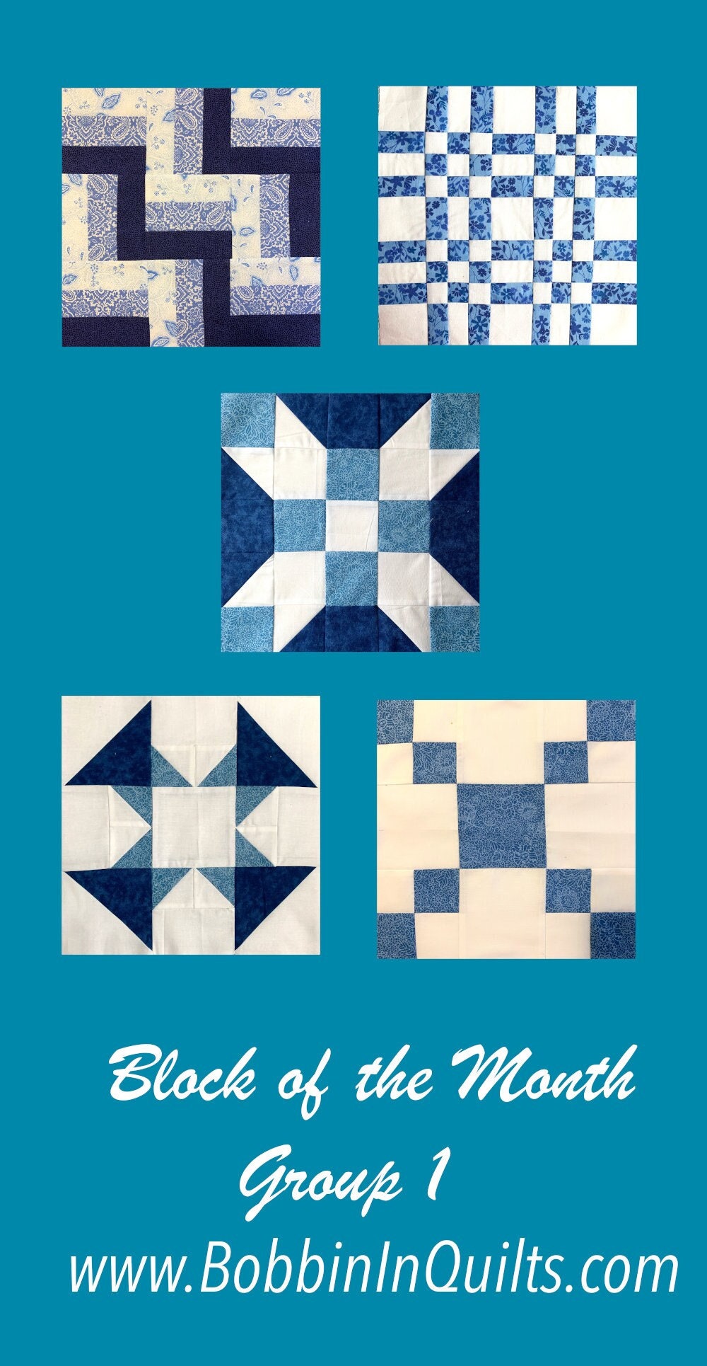 The How to Quilt Block of the Month - Group 1 With 5 Quilt Blocks- PDF ...