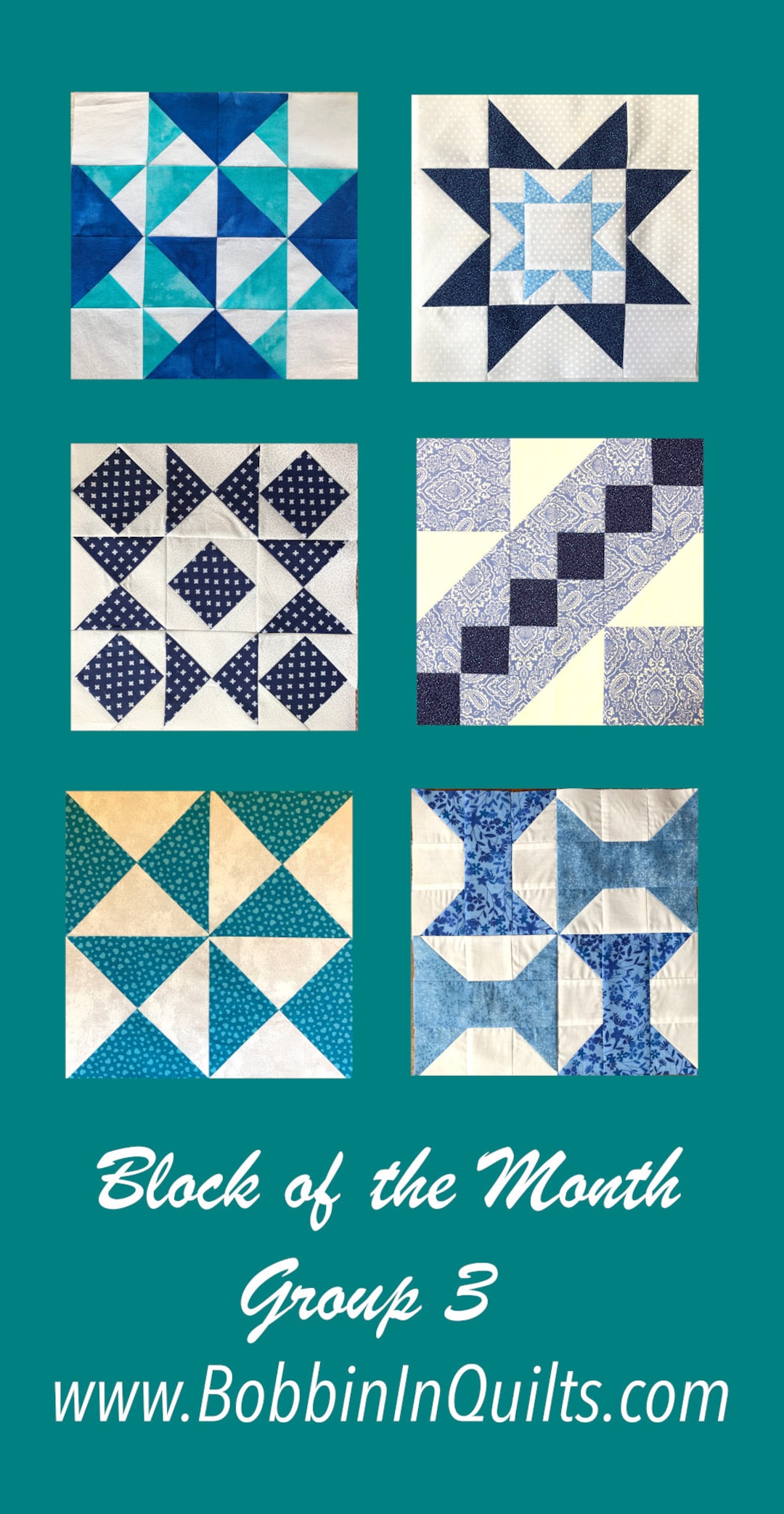 The How to Quilt Block of the Month - Group 3 With 6 Quilt Blocks- PDF ...