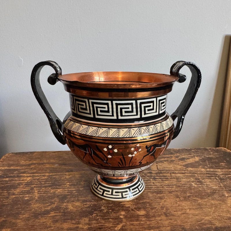 Greek Key Vase - Etsy