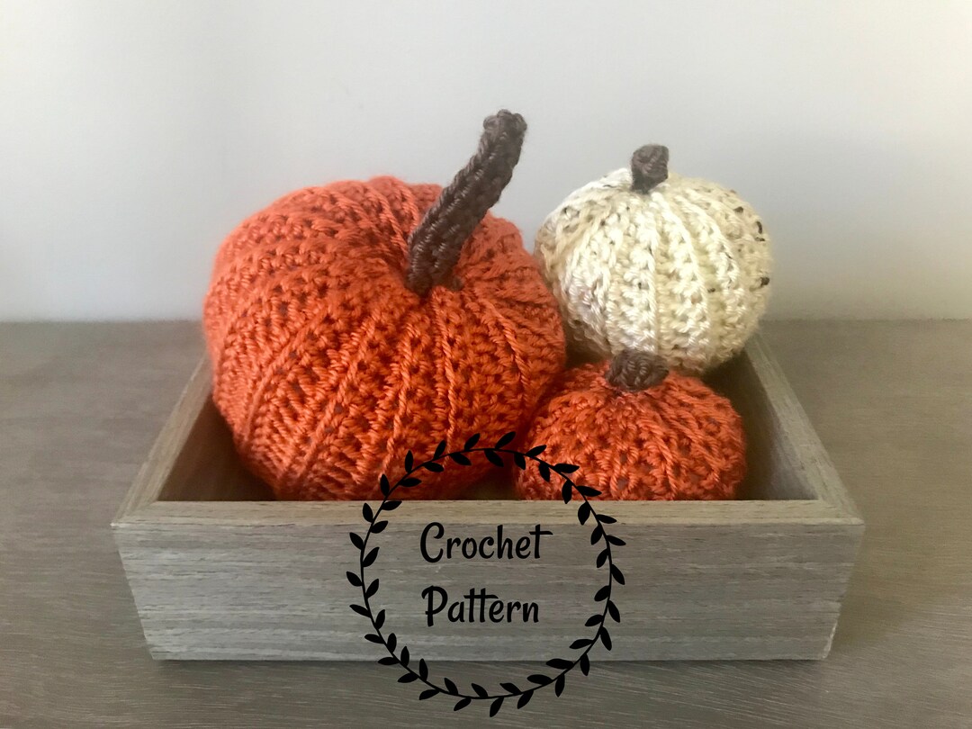 Rustic Pumpkins Crochet Pattern, 3 Sizes Instant Download - Etsy