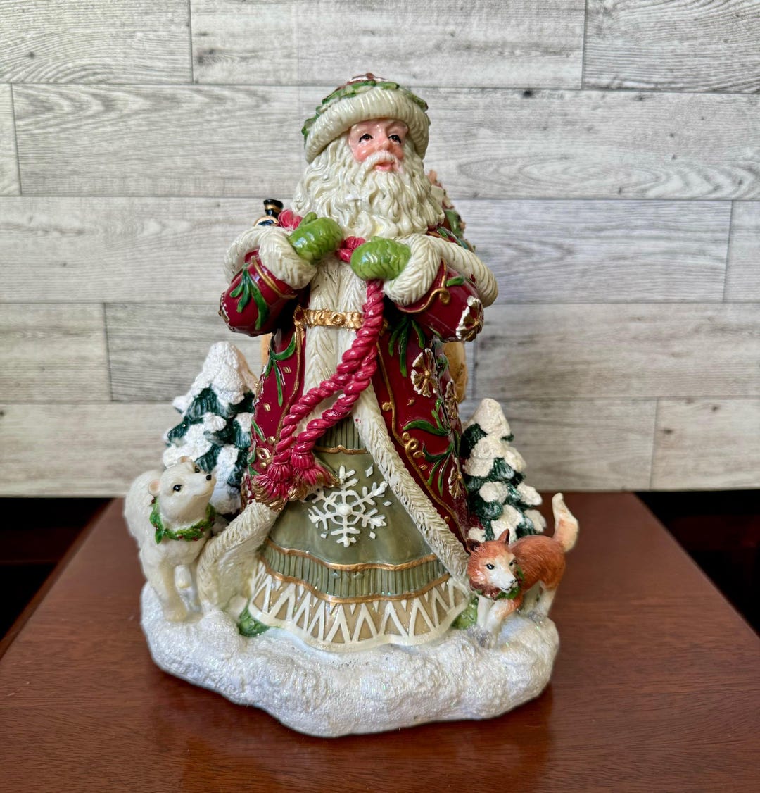 Vintage Fitz and Floyd Holiday Musicals Winter Holiday Santa in ...