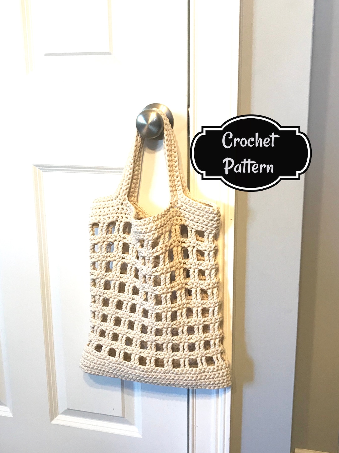 Crochet Pattern Mesh Market Tote, Beach Bag, Instant Download - Etsy