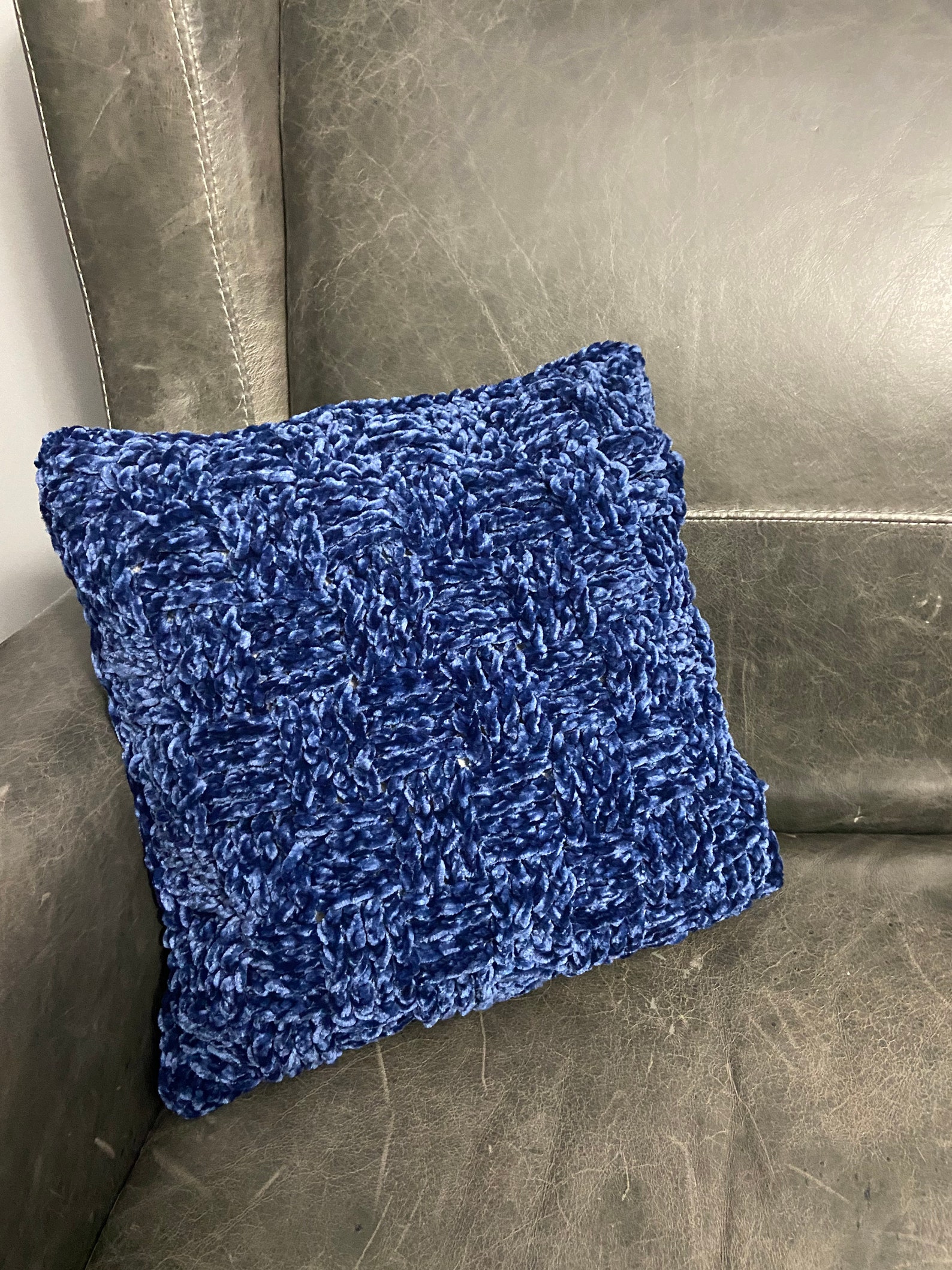 Crochet Pattern Velvet Basketweave Pillow Cover 2 Sizes | Etsy