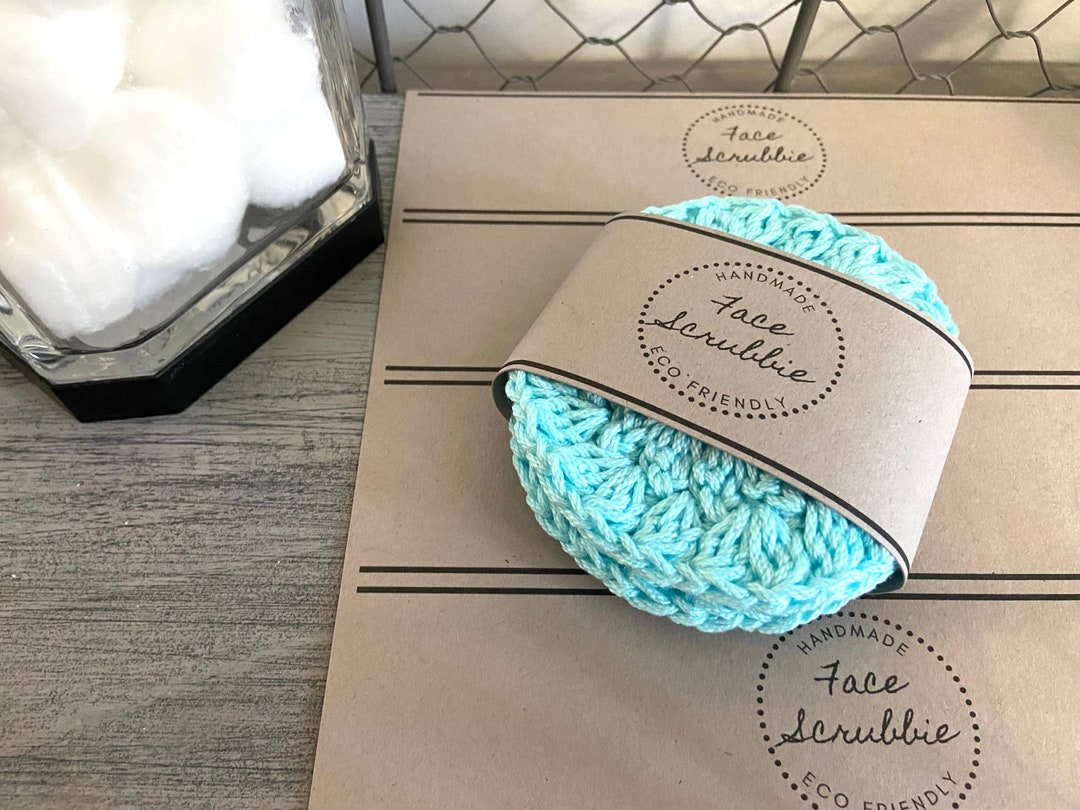 Printable Handmade Face Scrubbie, Eco Friendly, Wrap Around Label ...