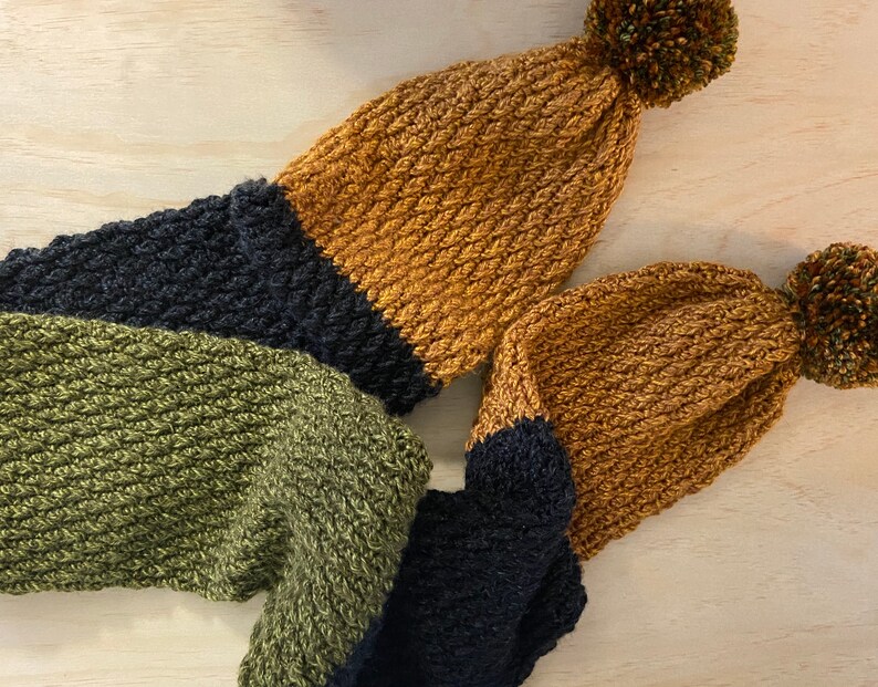 Crochet Pattern Alpine Scarf Colorblock - Etsy