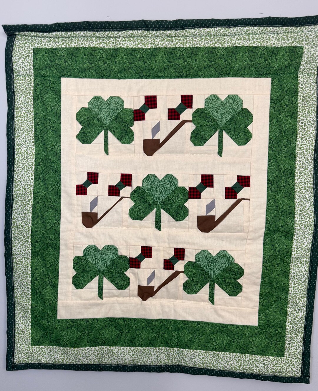 Shamrock Quilt Wall Hanging St. Patrick's Day Handmade - Etsy