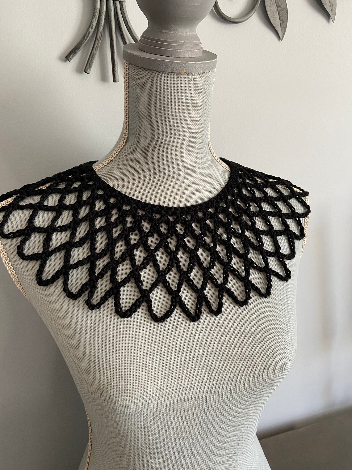 Crochet Pattern Lace Like Collar Inspired by RBG - Etsy