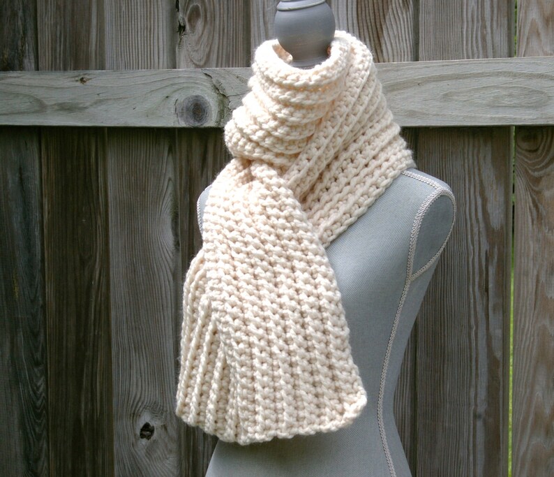 Crochet Pattern Mega Chunky Scarf Pattern Instant Download PDF - Etsy