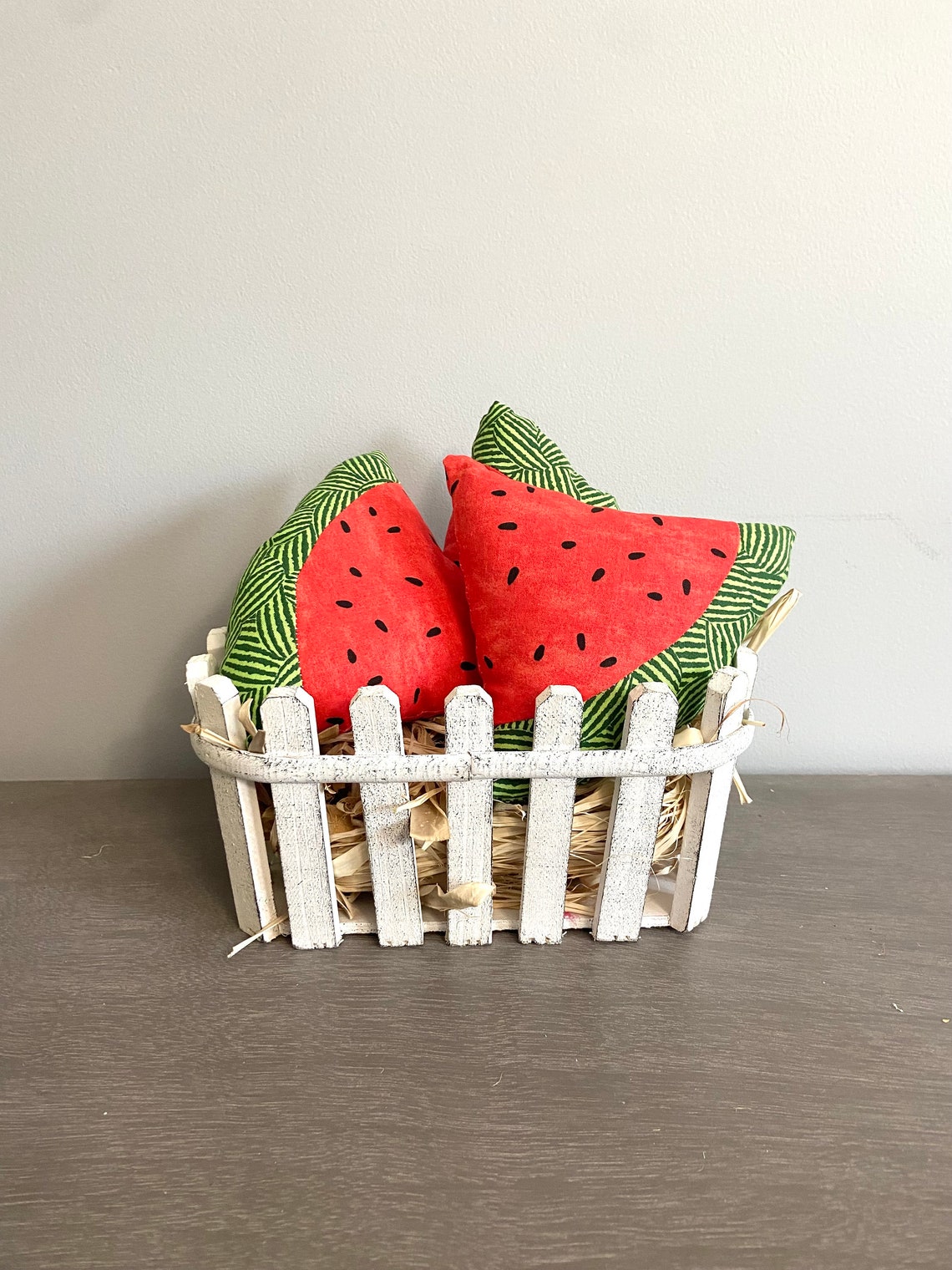 Watermelon Mini Pillows, Bowl Fillers, Tiered Tray, Set of 3, Summer ...