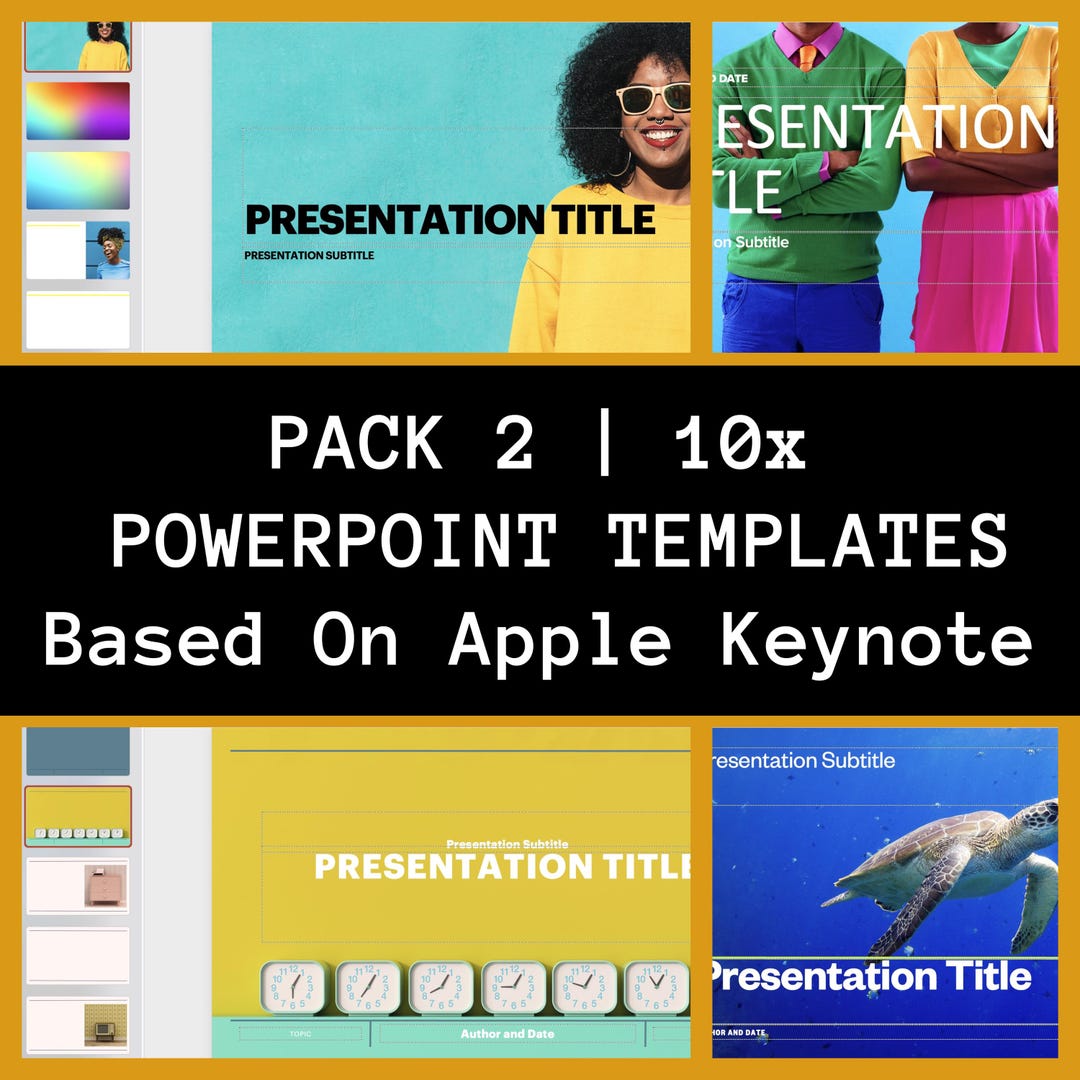10 Powerpoint Templates | Bold, Impactful, Colorful Designs - Etsy