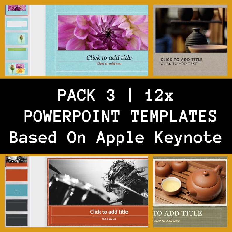 12 Powerpoint Templates | Craft Theme - Etsy