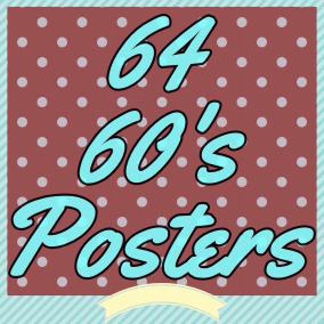 60's Vintage Retro Themed POSTERS & ART (64 Png's) | Mid-century Modern, Retro Futuristic ...