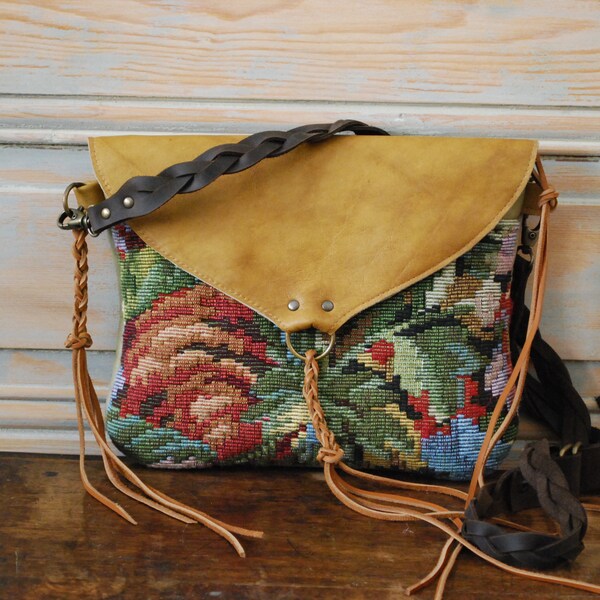 Fabric Leather Bag - Etsy