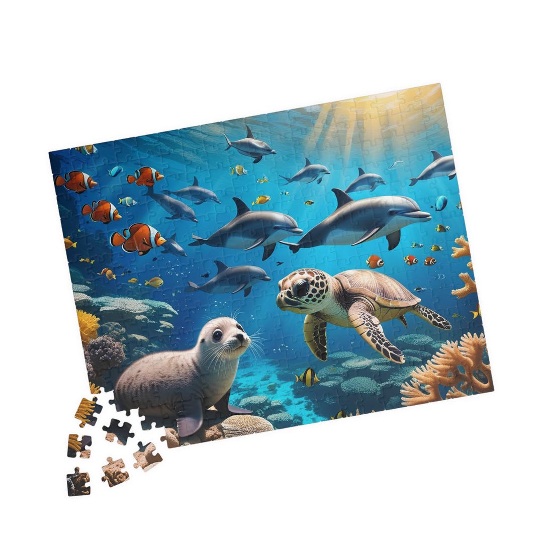 Puzzle for Adults, Ocean Animals Jigsaw Puzzle, Unique Puzzle for ...
