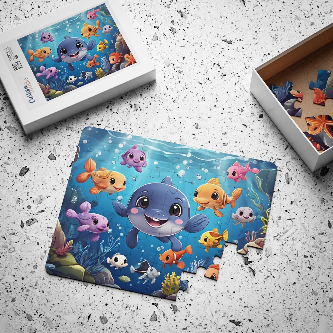 Kid Puzzles, Fun Sea Animals Jigsaw Puzzle 30-pcs, Puzzles for Kids ...
