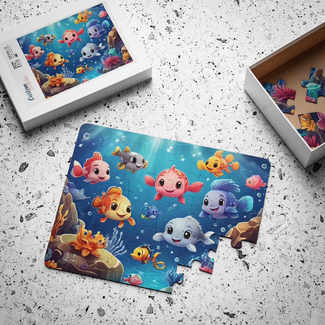 Kid Puzzles, Colorful Sea Animals Jigsaw Puzzle 30-pieces, Puzzles for ...