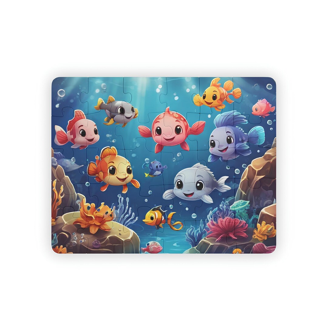 Kids Puzzles, Colorful Sea Animals Jigsaw Puzzle 30-pieces, Preschool ...