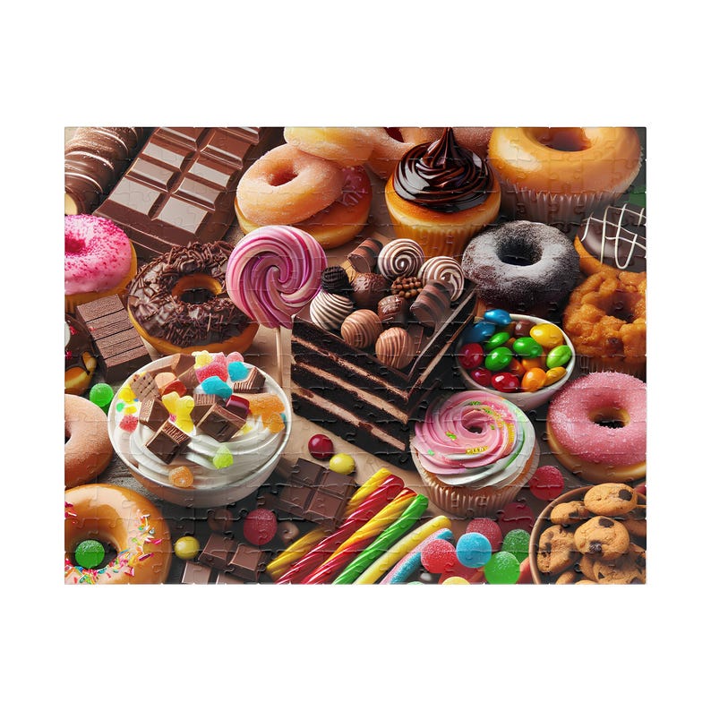 Puzzles for Adults, Yummy Sweet Treats Jigsaw Puzzle, Dessert Lover ...