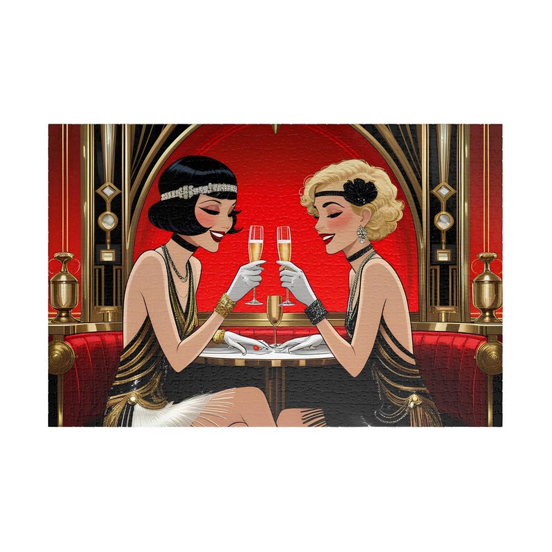 Adult Puzzles, Flappers Partying Jigsaw Puzzles, Relaxing Gifts for ...