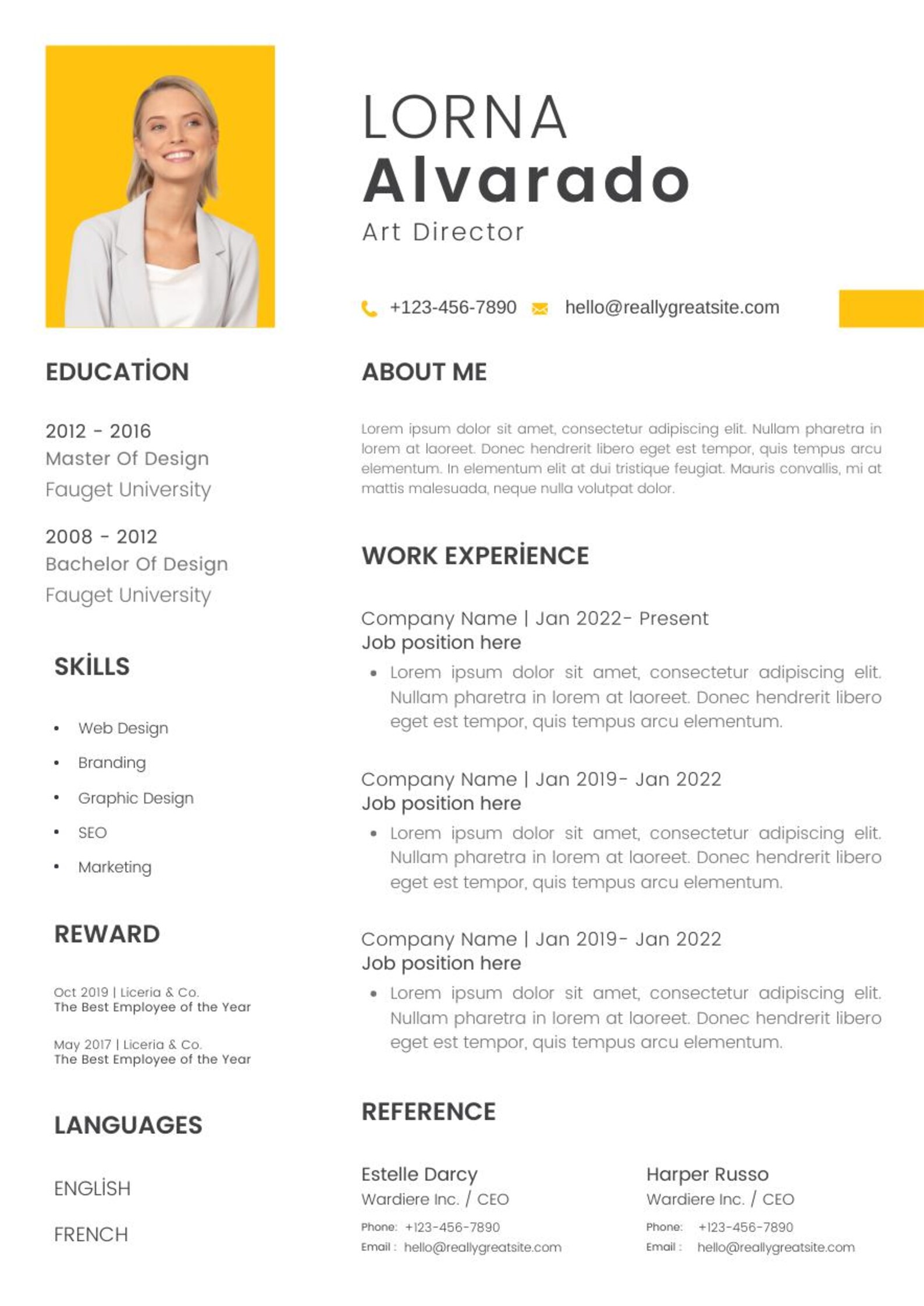 8 Printable Editable Professional A4 Format CV Templates Stand Out With ...