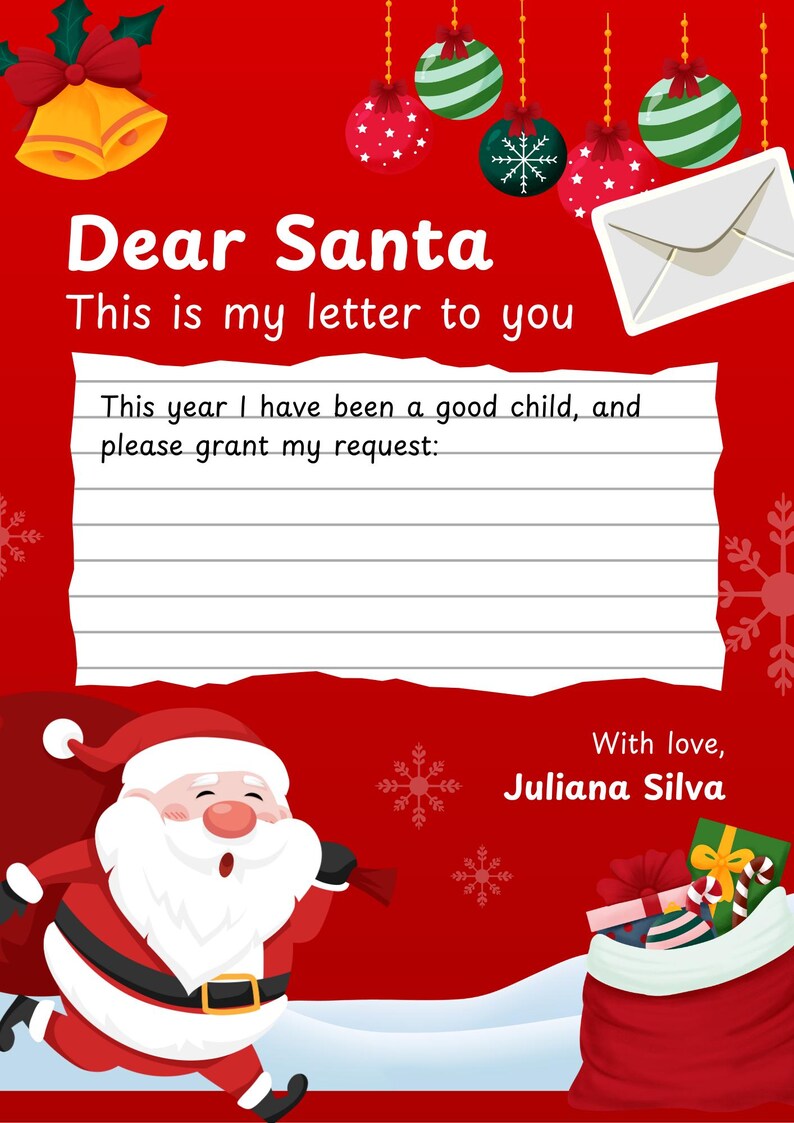 Printable Set of 4 Customizable Christmas Wish List Templates 4 Bonus ...