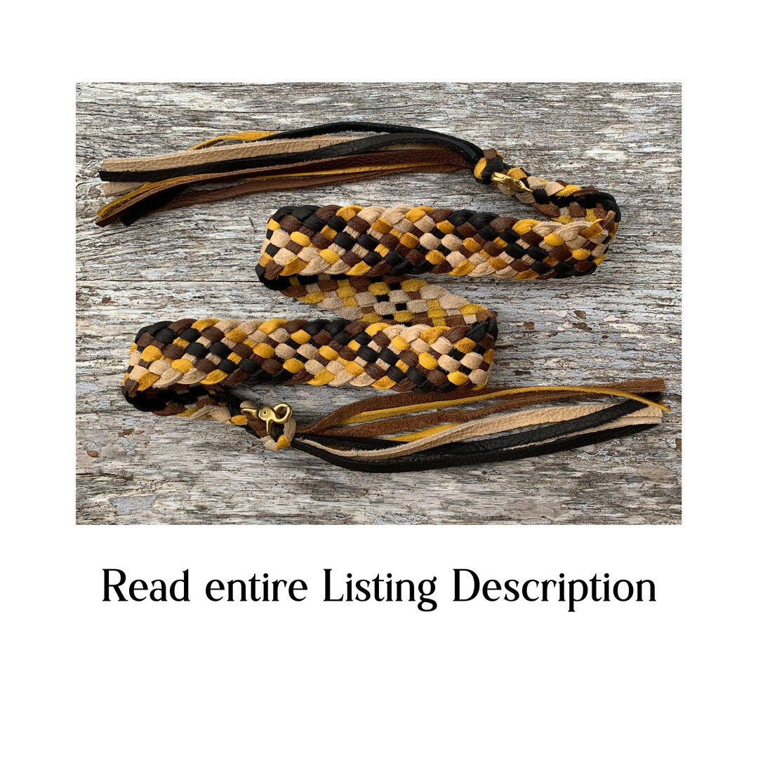 Maize Handmade 8 Strand Flat Braided Leather Purse Strap - Etsy